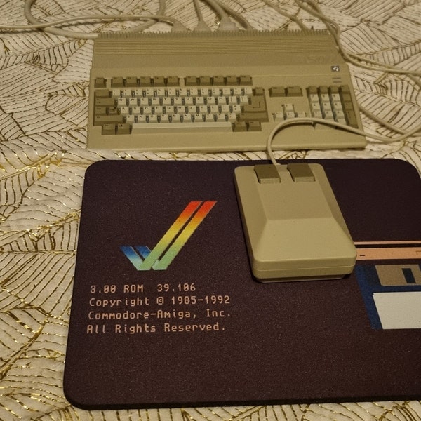 Commodore AMIGA CD 32 Boot Logo Mouse Mat Mouse Pad Retro Console ...