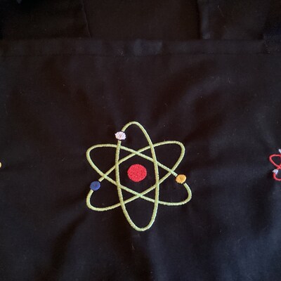 Atom Embroidery Design. Atom Symbol Embroidery Design. Science ...