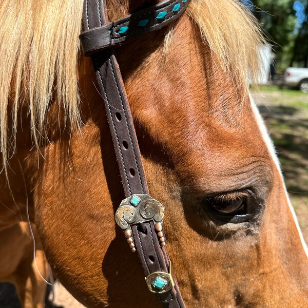 Handmade Turquoise Browband Headstall, Handmade Buckles, Buckstitch ...