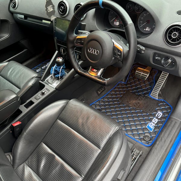 R.H.D Leather Car Mat for Audi A3 / S3 / RS3 2013-2020 8V , Embroidery ...