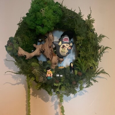 Anime Wreath, Cherry Blossom, Anime Decor, Kawaii,moss Wall Decor, Moss ...