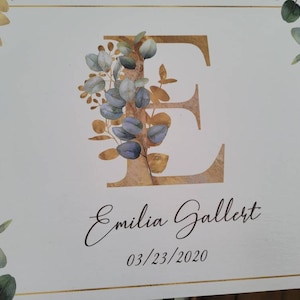 Personalised Baby Keepsake Box, Floral Memory Box, Baby Shower Box ...