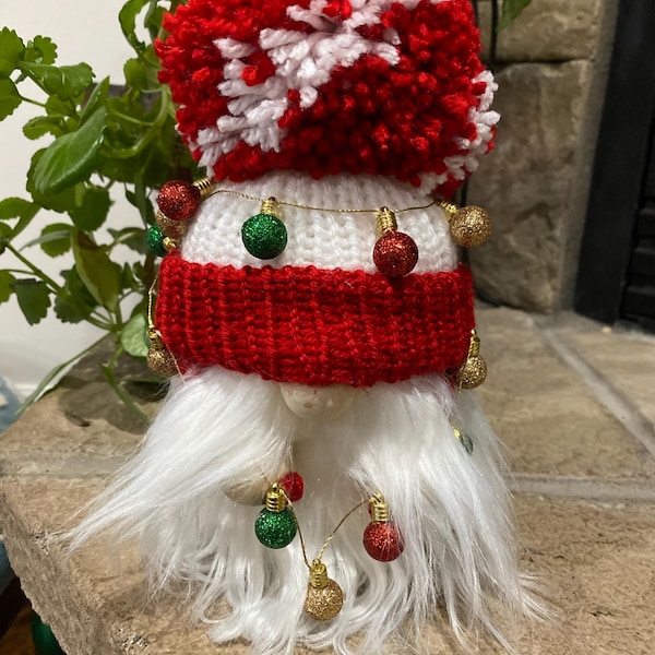 Angel Gnome, Knitted Gnome, Handmade Gnome, Heart Gnome, Holiday Gnome ...