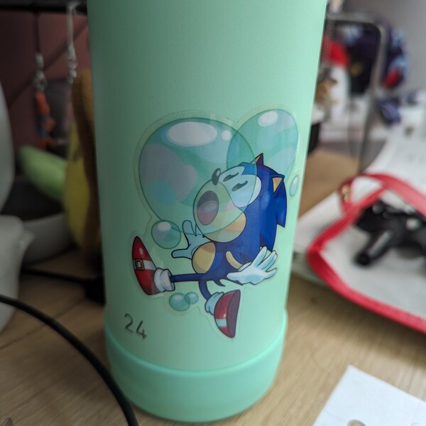 Sonic Bubbles Transparent 3.25in Vinyl Sticker - Etsy