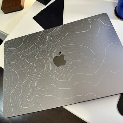 Geographic Contour Map MacBook Transparent Skin Abstract Topography ...