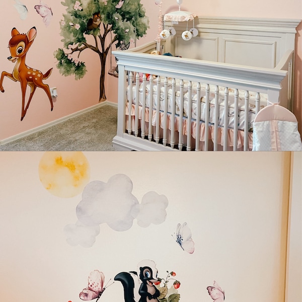 Bambi Wall Decal for Nursery, Bambi Wall Sticker, Bambi Wall Art for ...