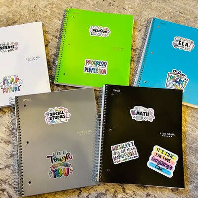 Choice of School Subject Stickers Course Labels School - Etsy