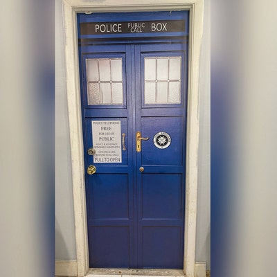 Tardis Door Wrap, Tardis Door Cover, Policebox Door Wrap, Tardis Decal ...
