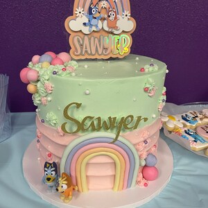 BLUEY CAKE TOPPER Bluey Themed Birthday for Her Girls Birthday Party ...