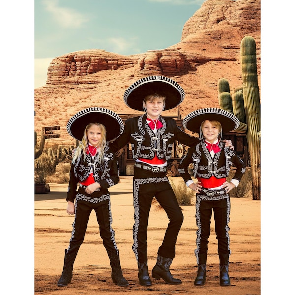 Authentic Handcrafted Kids Charro Outfit - Traditional Mexican Suit - Etsy