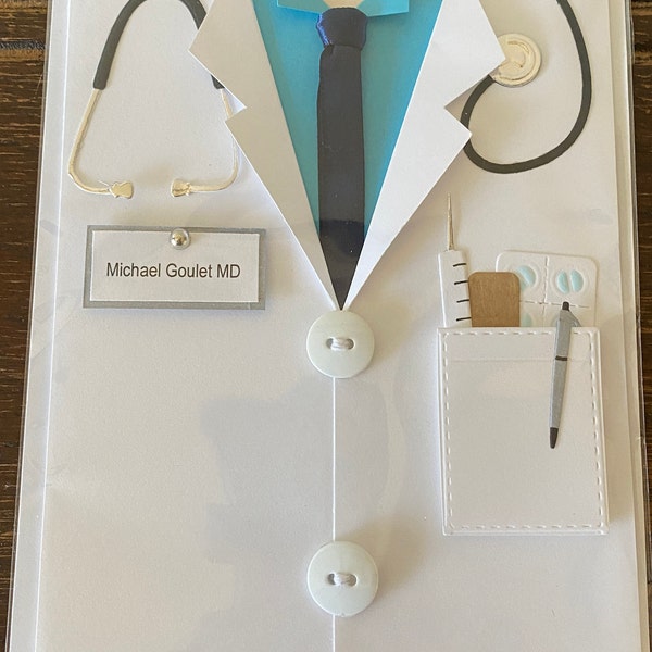 Handmade Doctor Card, Medical Card, Handmade Medical School Graduation ...