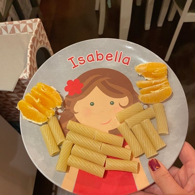 Little Girl Plate and Bowl Set Personalized Plastic Children Plate and ...