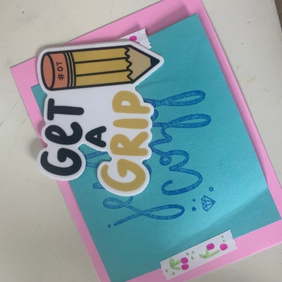 Get a Grip Die-cut Vinyl Sticker Waterproof Dishwasher - Etsy