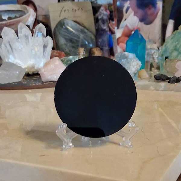 Natural Obsidian Mirror,obsidian Scrying Mirror,quartz Crystal Mirror ...