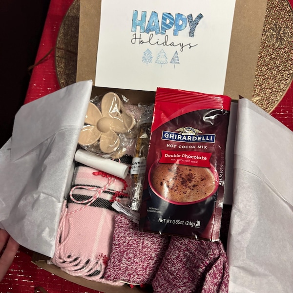 Cozy Winter Gift Box, Christmas Gift Basket, Holiday Gift, Thinking of ...