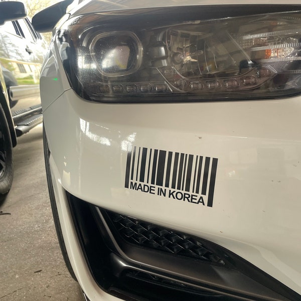 Made in Korea Barcode Vinyl Decal Sticker - Etsy