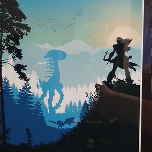 Horizon Game Art, Full Page, Minimalist, Video Game Print, Home Decor ...