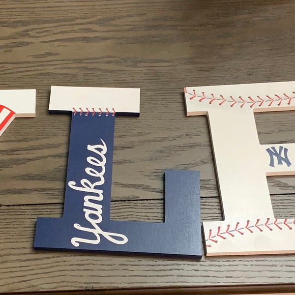 Custom Letters ATLANTA BRAVES MLB Baseball Team Hand-painted ...