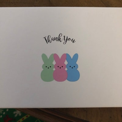 DIGITAL FILE Easter peeps Thank You Cards Thank You Cards for Kids ...