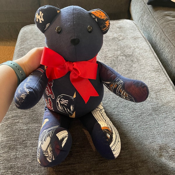 Memory BEAR - Handmade Keepsake Animal - Made From Love One's Clothing ...