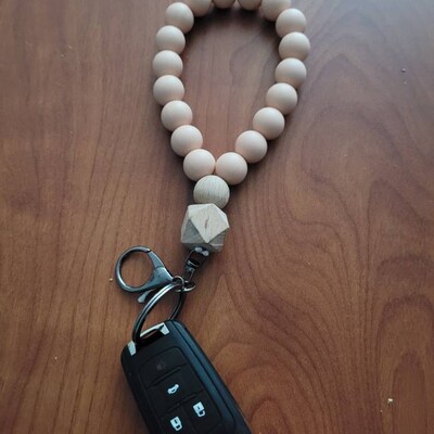 Boho Wristlet Keychain, Beaded Keychain Bracelet for Women, Cute Beaded ...