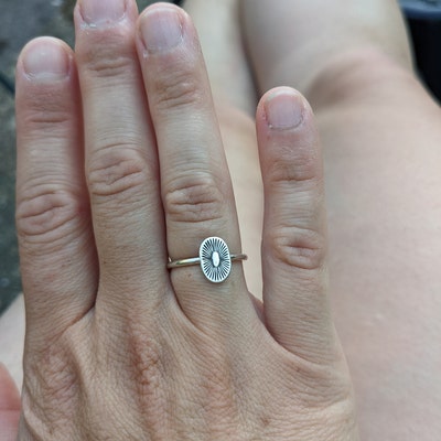 After the Rain Stamped Sterling Silver Ring, Stacking Ring, Southwest ...
