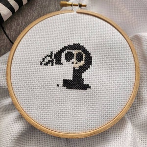 Flower Ghost Cross Stitch Pattern PDF Cute Funny Easy Small Halloween ...