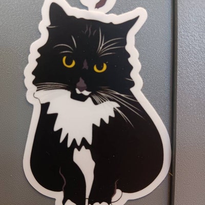 Tuxedo Cat Sticker - Etsy