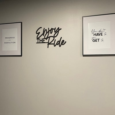 Enjoy the Ride Wood Cutout Sign, Enjoy the Ride Sign, Cycling Room Sign ...