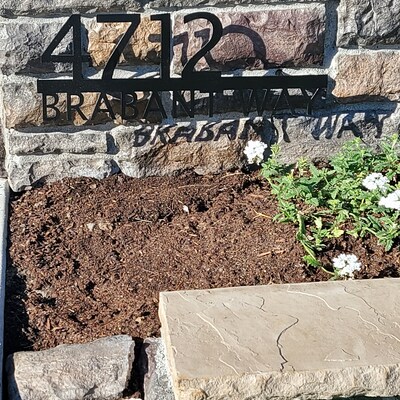 Custom Metal Address Sign for Rock Personalized Custom Address Modern ...