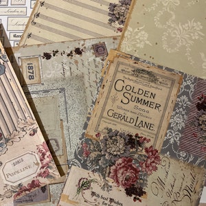 Blue Florals Seed Packets Junk Journal Ephemera Kit A4 Size - Etsy