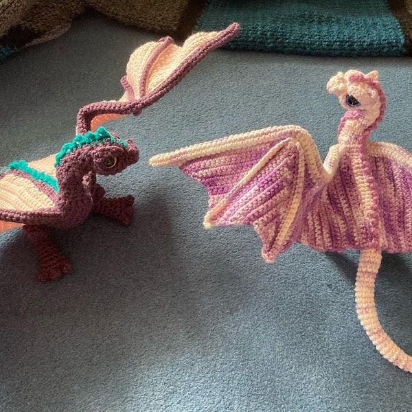 Small Wyvern Crochet Pattern by Crafty Intentions Downloadable DIGITAL ...
