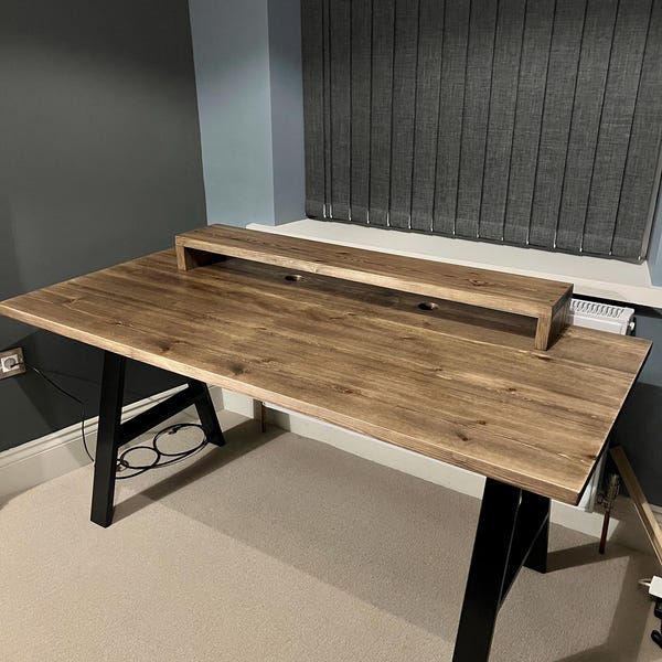 Bespoke Rustic Gaming Desk With A Frame Industrial Legs - Etsy