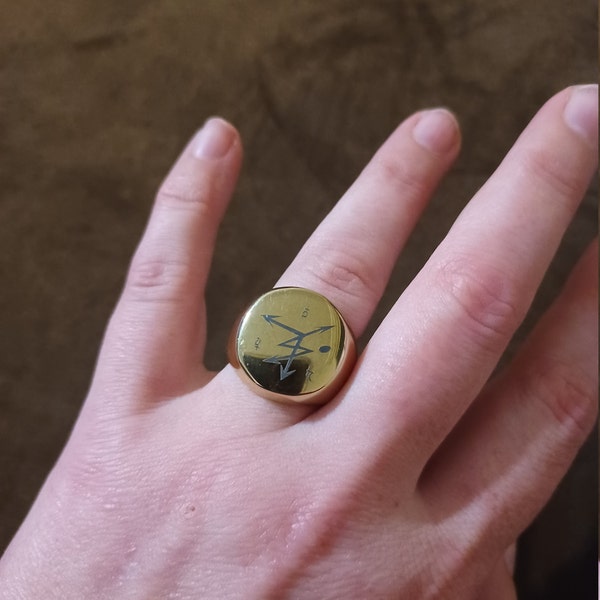 Chaos Magic Ellis Sigil Ring With Alchemy Symbols Witchcraft Amulet ...