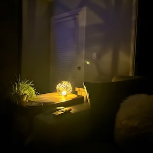 Lotus Blossom Shadow Lamp, Geometric Floral Light, Zen Home Decor ...