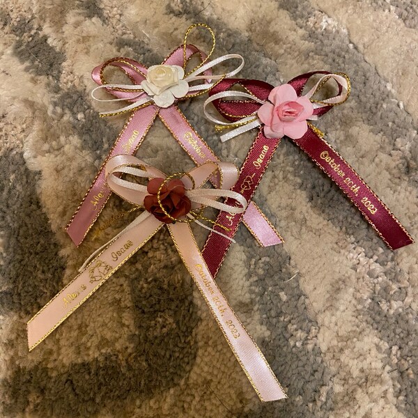 Set of 12 Sweet Fifteen Personalized Favor Ribbons, Custom Ribbon ...