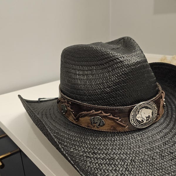 Lucky Strike - Beige Shapeable Panama Straw Cowboy Hat by Bullhide - Etsy