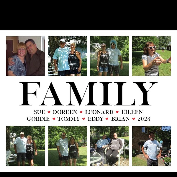 Personalized Family Name Print, Custom Family Keepsake, Unique Family ...