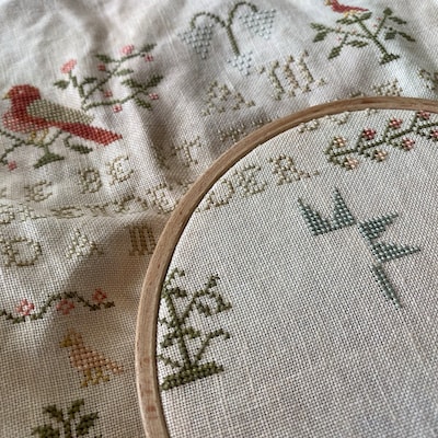 Hand Dyed toasted Mallow Linen for Cross Stitch or - Etsy Canada