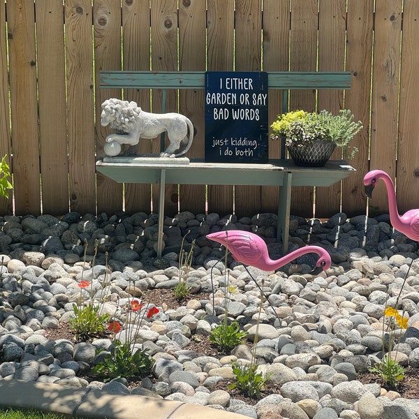 Metal Garden Sign, Funny Outdoor Decor, Rustic Yard Art, Humorous ...