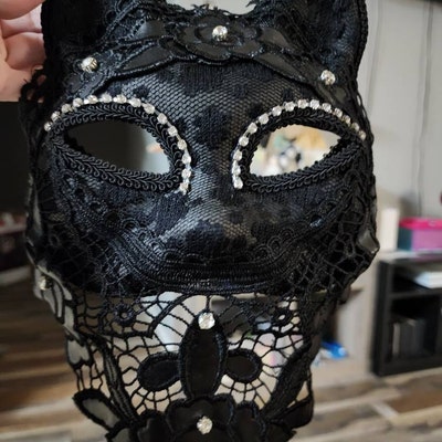 Masquerade Mask, Venetian Mask, Adult Dance Lace Mask, Black Lace Mask ...