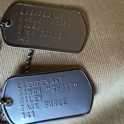 Simon 'ghost' Riley US Military Dog Tag Set - Etsy