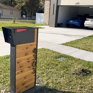 Modern Mailbox With Post, Custom Mailbox, Mailbox Personalizado, Design ...