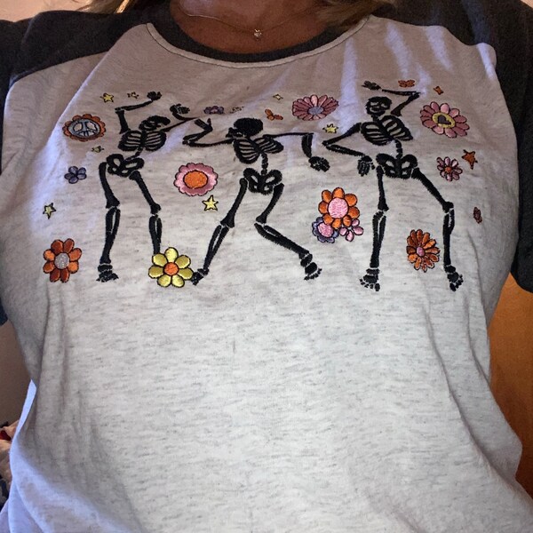 Dancing Skeletons Embroidery Design, Halloween Machine Embroidery ...