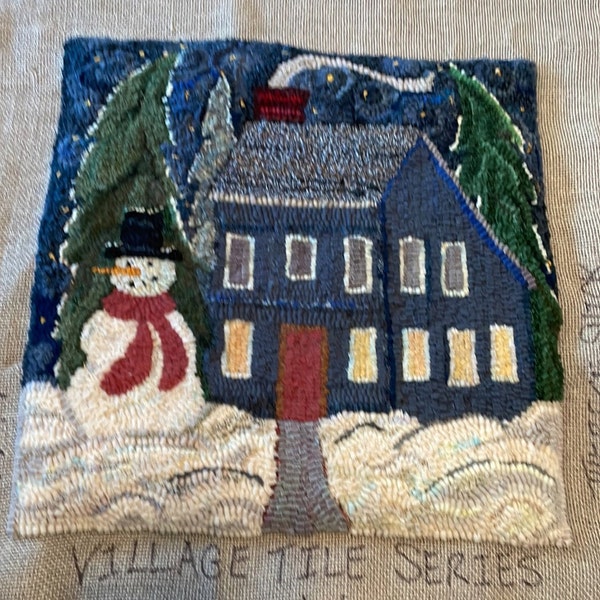 WINTER WELCOME (village Tile Series) - Traditional Rug Hooking Pattern ...