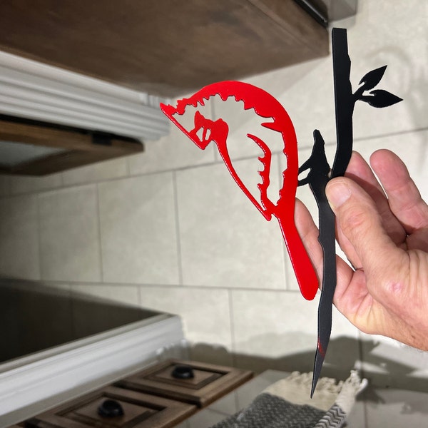 Cardinal Garden Stake, Metal Yard Art, Tree Stake, Memorial Sign, Gift ...