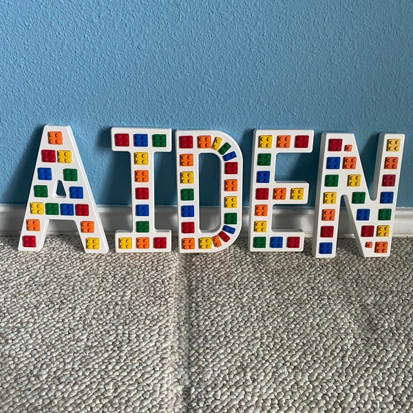 White "brick Script" Wall Letters, Embedded With Real Bricks. - Etsy