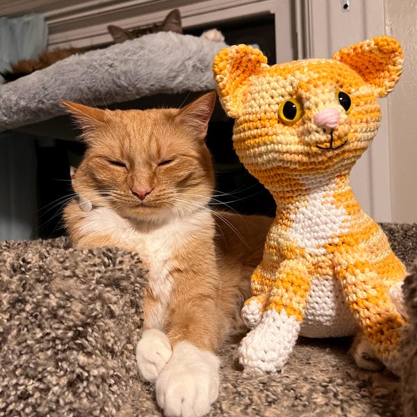 Crochet Cat Pattern, Cat Amigurumi Pattern, Crochet Cream Cat Pattern ...