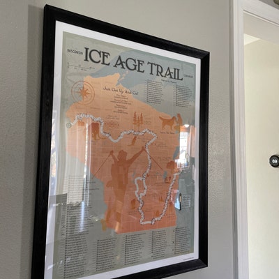 Wisconsin Ice Age Trail Map Checklist print Only - Etsy