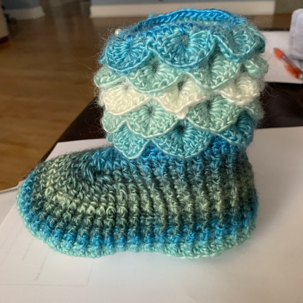 CROCHET PATTERN: Three Dragon Crocodile Boot Patterns (crocodile Stitch ...